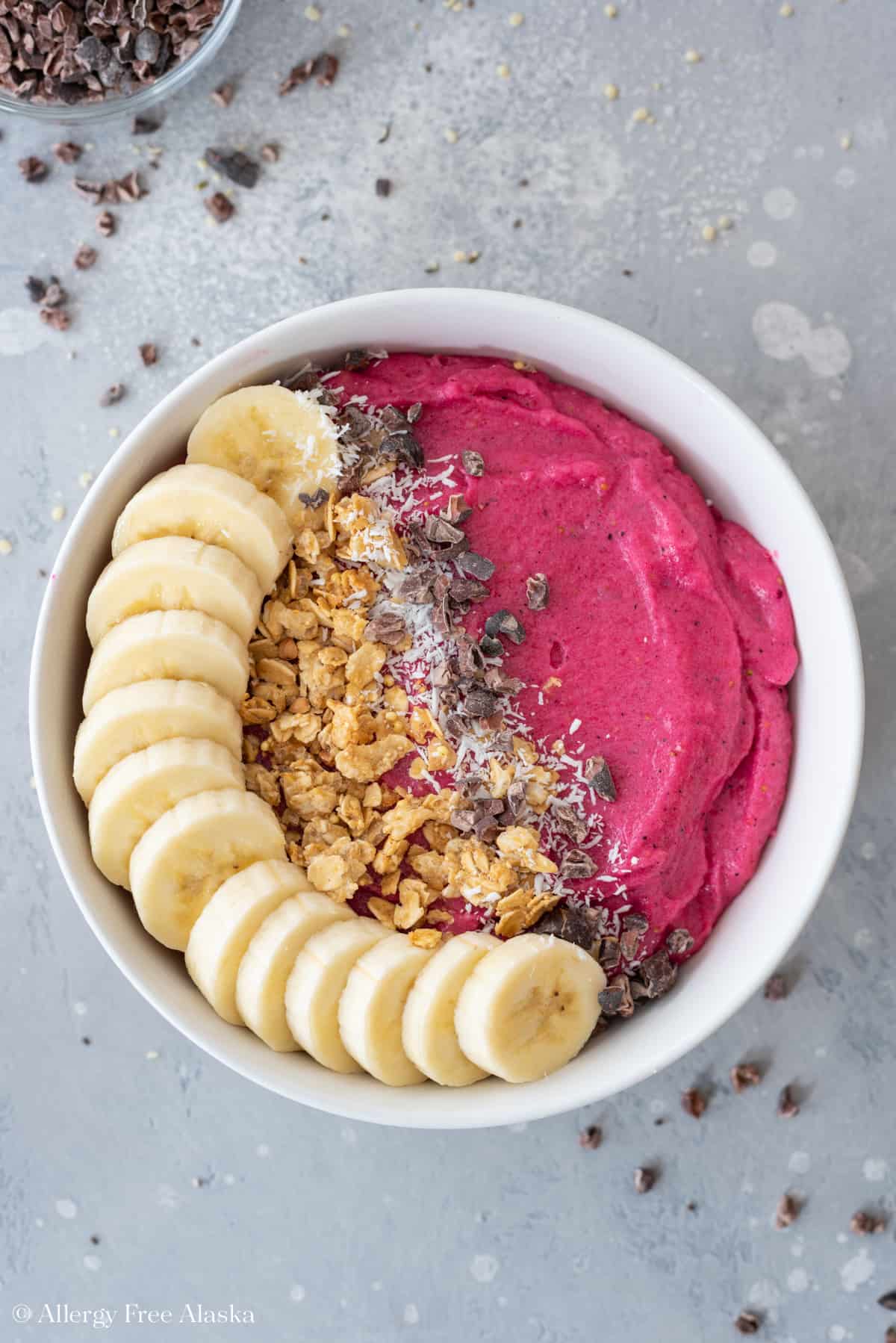 Pitaya Bowl - Dragon Fruit Smoothie Bowls Recipe - Allergy Free Alaska